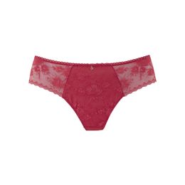 Lascana Damen String, Gr. 32, rot, Spitze, Obermaterial: 87% Polyamid, 13% Elasthan, Unterhosen, rundherum aus floraler, dezent transparenter Spitze