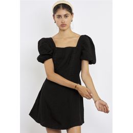 FRESHLIONS Damen Jerseykleid "Bella", schwarz, Gr. S, unifarben, 100% Leinen, Kleider, im femininen Design