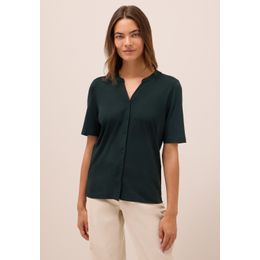 Cecil Damen T-Shirt, grün, Gr. M, unifarben, Stoff, 50% Modal, 50% Baumwolle, Shirts, aus Baumwolle mit Stretchante