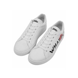 DOGO Damen Sneaker "Ace Low-Top Sneaker What's Next? Damen Sneaker", Gr. 45, wei&szlig;, Lederimitat, Schuhe, Handgefertigt