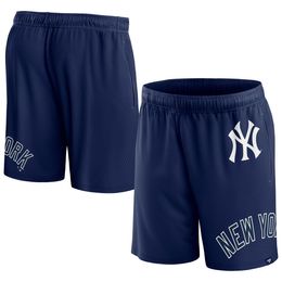 Fanatics M&auml;dchen Sporthose "Fanatics Shorts New York Yankees Mesh", blau, Gr. M, 100% Polyester, Hosen