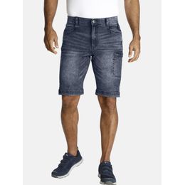 Jan Vanderstorm Herren Cargobermudas "Jeansbermuda AKISTEG", blau, Gr. 66, Obermaterial: 75% B&uuml;ffelleder BL. 23% Polyester COOLMAX PES(Coolmax). 2%