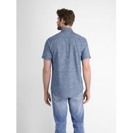 Lerros Herren Kurzarmhemd "Lerros Kurzarmhemd mit verdecktem Button-down-Kragen", blau, Gr. XXXL, 60% Polyester, 40% Baumwolle, Hemden