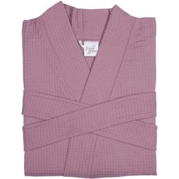 Unisex-Bademantel, L:120cm, rosa, Framsohn FROTTIER, Waffelpiqu&eacute;, Hausm&auml;ntel, "leger geschnitten, hergestellt in &Ouml;sterreich", Unisex Waffelpiqu&eacute;