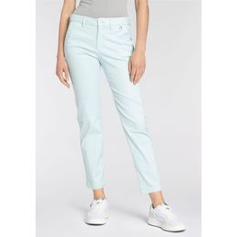 Herrlicher Damen Stretch-Hose "Lovley Straight Satin Powerstrech", blau, Gr. 29, unifarben, Twill, Obermaterial: 55% Lyocell, 40% Baumwolle, 5%