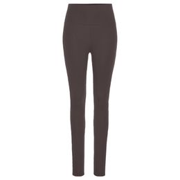Lascana Damen Leggings, Gr. 32, braun, Single Jersey, Graumeliert (Obermaterial): 51% Baumwolle, 44% Polyester, 5% Elasthan. Obermaterial: 95%