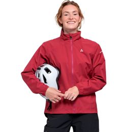 Schöffel SCHÖFFEL Damen Fahrradjacke "Lurbek", rot, Gr. 44, Obermaterial: 100% Polyester, Jacken, Winddicht, wasserabweisend Übergangsjacke