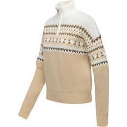 Ragwear Damen Norwegerpullover "Norwie"sand, Basic, Gr. M, Strick, Material: 60% Baumwolle; 40% Acryl, Pullover, Norweger Damen Strickpullover Troyer
