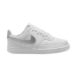 Nike Sportswear Damen Sneaker "Court Vision Low Next Nature", Gr. 40,5, silber, Synthetik, Schuhe
