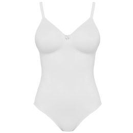 SuSa Damen Body "Body ohne B&uuml;gel Topsy", Gr. 95, wei&szlig;, Stoff, Obermaterial: 82% Polyamid PA. 18% Elasthan EL., Bodys