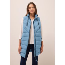 Cecil Damen Steppweste, beige, Gr. XS, unifarben, Stoff, Obermaterial: 100% Polyester; Futter: 100% Polyester, F&uuml;llung: 100% Polyester, Westen, mit