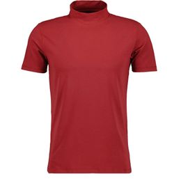 Ragman Herren Stehkragenshirt, rot, Gr. L, Baumwollmischung, Shirts