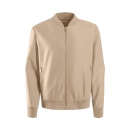 John Devin Herren Bomberjacke "/ Blouson mit Rippkragen", beige, Gr. S, unifarben, Web, Obermaterial: 100% Polyester. Futter: 100% Polyester, Jacken,