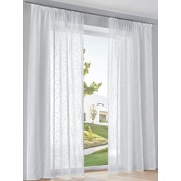 Gardine HEINE HOME, B:135cm H:145cm, wei&szlig;, Polyester, Gardinen