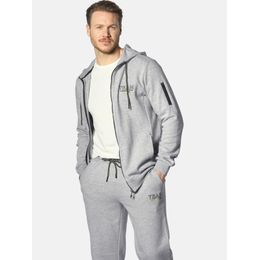 Jan Vanderstorm Herren Kapuzensweatjacke "Sweatjacke ODGRIM", grau, Gr. XL, Obermaterial: 60% Baumwolle CO. 40% Polyester COOLMAX PES(Coolmax).,