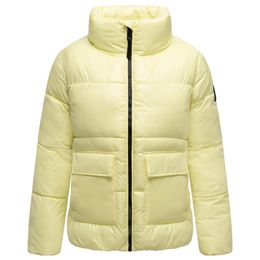 Kurzjacke Navahoo "Eispracht 14", Damen, Gr. L (40), hellgelb, Obermaterial: 100% Polyester, Innenfutter: 100% Polyester, Wattierung: 100% Polyester, Ärmelfutter: 100% Polyester, gerade hüftbedeckend, hoch geschlossener Ausschnitt, Ärmel ohne Ärmelschlitz elastischer Bund mit Gummizug,mit innenliegendem Gummizug, Jacken, Kurze gesteppte Damen Winterjacke