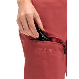 Maier Sports Damen Outdoorhose "Lulaka Capri Loop", rot, Gr. 36, 100% Polyester, Hosen, Damen Wanderhose, elastische Funktionshose mit 3 Taschen,