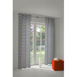 Vorhang Adam, B:145cm H:145cm, bunt, Jacquard, Baumwolle (Bio-Baumwolle), Wohnzimmer, Gardinen, "Circles", aus 100% Bio-Baumwolle