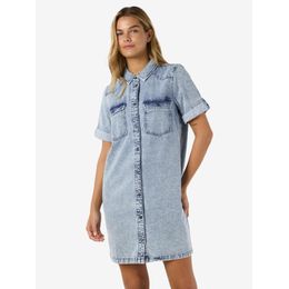 Noisy may Damen Jeanskleid "NMNEW SIGNE S/S DENIM DRESS VI003LB NOOS", blau, Gr. XS, unifarben, Denim/Jeans, Obermaterial: 100% Baumwolle, Kleider