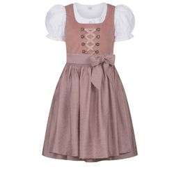 Nübler NÜBLER Mädchen Dirndl "Kinderdirndl Kim", orange, Gr. 140, Obermaterial: 100% Polyester PES., Kleider