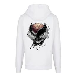 F4NT4STIC Herren Kapuzenpullover "Basketball Adler", wei&szlig;, Gr. XL, Obermaterial: 50% Baumwolle, 50% Polyester, Pullover, Print