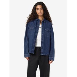 Noisy may Damen Jeansbluse "NMNEW SIGNE L/S DENIM SHIRT VI002MB NOOS", blau, Gr. M, unifarben, Denim/Jeans, Obermaterial: 100% Baumwolle, Blusen