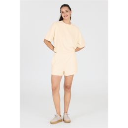 ENDURANCE ATHLECIA ATHLECIA Damen Shorts "Crecy", beige, Gr. 42, unifarben, 50% Baumwolle, 48% Polyester, 2% Elasthan, Hosen, aus robustem und atmungsaktivem Material