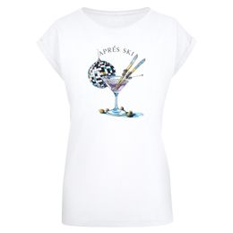 F4NT4STIC Damen T-Shirt "Apr&egrave;s Ski Martini Winter Sport", wei&szlig;, Gr. 4XL, Obermaterial: 100% Baumwolle, Shirts, Premium Qualit&auml;t