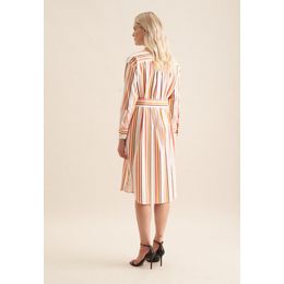 Seidensticker Damen Sommerkleid "Schwarze Rose", rosa, Gr. 36, gestreift, 69% Baumwolle, 25% Polyamid, 6% Elasthan, Kleider, Langarm Kragen Streifen