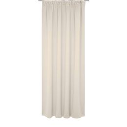 Vorhang WIRTH, B:132cm H:225cm, beige, Jacquard, Polyester, Wohnzimmer, Gardinen, "Umea"