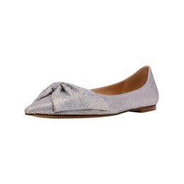 Steve Madden Damen Ballerina "Steve Madden Ballerinas Lederimitat/Textil", Gr. 37, silber, Lederimitat, Textil, Schuhe