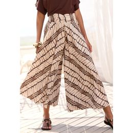 Lascana Damen Hosenrock "mit extra weitem Bein", braun, Gr. 42, bedruckt, Web, Obermaterial: 100% Polyester, R&ouml;cke, mit Alloverdruck, Culotte,