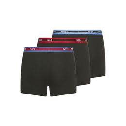 HUGO UNDERWEAR Herren Trunk "BOXERBR TRIPL PLANET", Gr. L, bunt, Jersey, Obermaterial: 95% Baumwolle, 5% Elasthan, Unterhosen, kontrastfarbener Bund