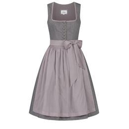 N&uuml;bler N&Uuml;BLER Damen Dirndl "Dirndl midi Fabiane", grau, Gr. 44, Obermaterial: 100% Viskose CV., Kleider