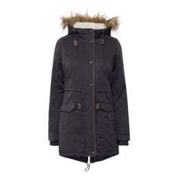 oxmo Damen Langmantel "Parka OXAnna", grau, Gr. XL, Obermaterial: 65% Polyester PES. 35% Baumwolle CO., M&auml;ntel