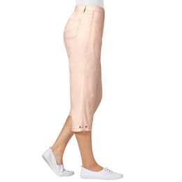 Casual Looks Damen Caprihose, rosa, Gr. 20, unifarben, 98% Baumwolle, 2% Elasthan, Hosen