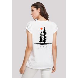 F4NT4STIC Damen T-Shirt "Escape Discover the World Pinetree", wei&szlig;, Gr. S, Obermaterial: 100% Baumwolle, Shirts, Discover the World