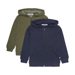 Minymo Jungen Kapuzenpullover "Kapuzensweatjacke MISweat", gr&uuml;n, Gr. 98, Obermaterial: 100% Baumwolle CO., Sweatjacken