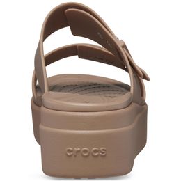 Crocs Damen Pantolette "Brooklyn Low Wedge", Gr. 38, braun, Croslite , Schuhe, Plateau, Sommerschuh, Schlappen mit Schnallenverschluss