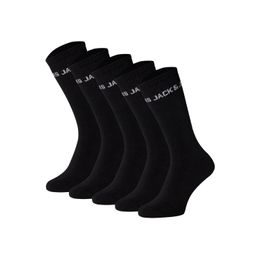 Jack & Jones JACK & JONES M&auml;dchen Kurzsocken "Socken JACBASIC LOGO TENNIS SOCK 5 PACK JNR 5er Pack", Gr. 38, schwarz, Obermaterial: 72% Baumwolle CO. 26%