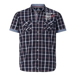 Jan Vanderstorm Herren Karohemd "Kurzarmhemd BERTY", blau, Gr. XXXL, Obermaterial: 100% Baumwolle CO., Hemden