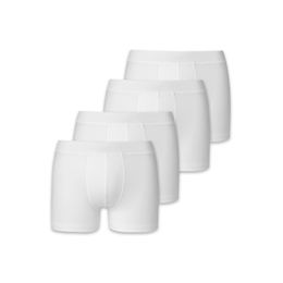 Schiesser Jungen Boxershorts "Boxershort 4er Pack", Gr. 176, wei&szlig;, Obermaterial: 95% Baumwolle CO. 5% Elasthan EL., Unterhosen