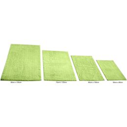 Badematte Kinzler, H:18mm, gr&uuml;n, Polyester, Badematten, "Chenille, Badvorleger, Badezimmer Teppich", Badteppich, Uni Farben, weich, als rechteckig &