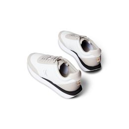 Damen Sneaker "RETRO RUNNER LACE UP LTH MG", Calvin Klein Jeans, Gr. 38, wei&szlig;, Leder, Schuhe, Schn&uuml;rschuh, Halbschuh, Freizeitschuh mit gepolstertem