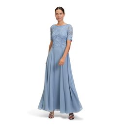 Vera Mont Damen Abendkleid "Damen Abendkleid mit Spitze", blau, Gr. 50, Obermaterial: 100% Polyester. Futter: 100% Polyester., Kleider, Spitze