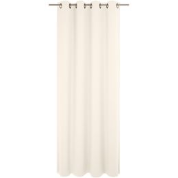 Vorhang WIRTH, B:130cm H:145cm, beige, Jacquard, Baumwolle, Polyester, Wohnzimmer, Gardinen, "Newbury"