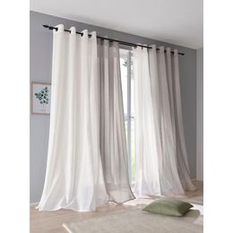 Gardine HEINE HOME, B:135cm H:225cm, wei&szlig;, Polyester, Gardinen