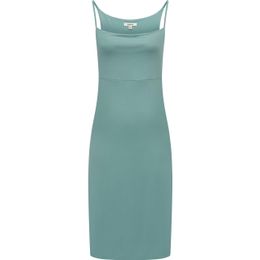 Ragwear Damen Sommerkleid "Saturia", blau, Gr. M, Material: 48% Viskose, 47% Polyester, 5% Elasthan, Kleider, Knielanges, leichtes Midikleid