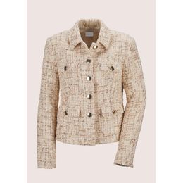 Madeleine Mode MADELEINE Damen Jerseyblazer "Blazer Glanzvoller Kurzblazer", gr&uuml;n, Gr. 36, Obermaterial: 75% Polyester PES. 20% Wolle WO. 5% Polyacryl PAN., Blazer