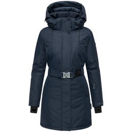Navahoo Damen Wintermantel "Frostkuss 14", blau, Gr. XL, Obermaterial: 100% Polyester; Innenfutter: 100% Polyester; Wattierung: 100% Polyester;